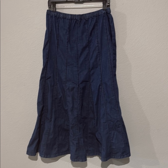 Reba | Skirts | Reba Blue Maxi Trumpet Stretch Denim Long Skirt For ...